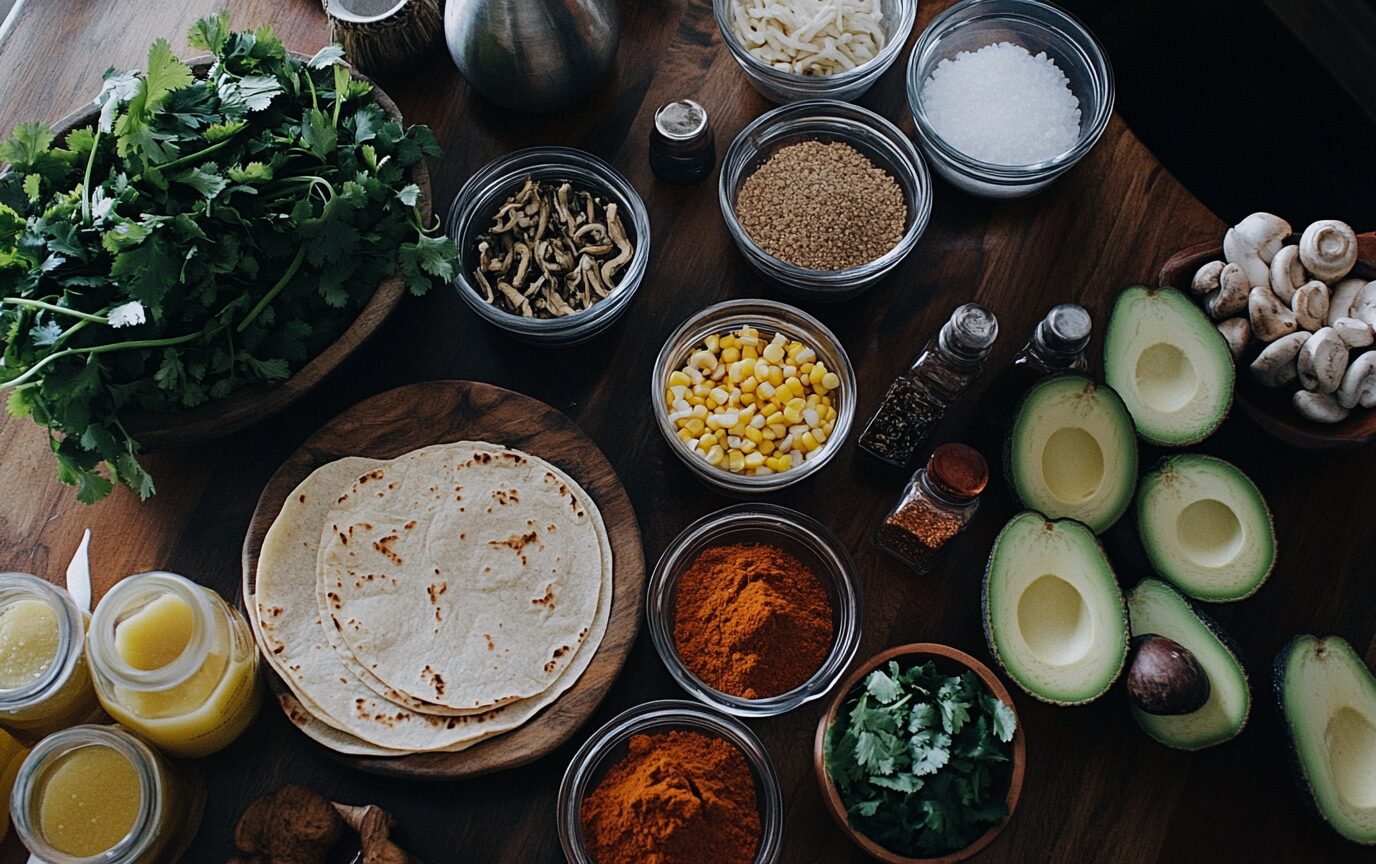 Savory Shiitake Tacos - Light Orange Bean