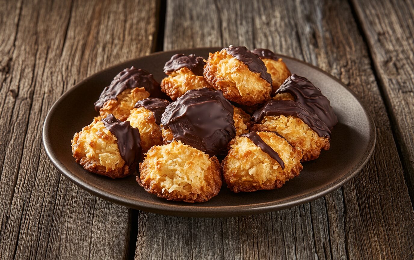 Crispy Chocolate-Coated Coconut Bites - Light Orange Bean