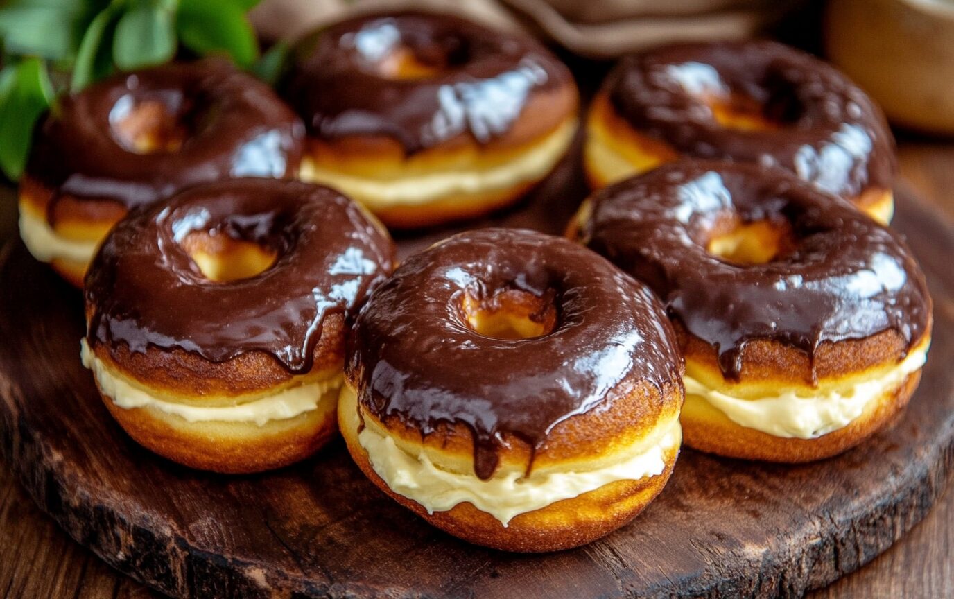 Easy Vegan Cream-Filled Donuts - Light Orange Bean