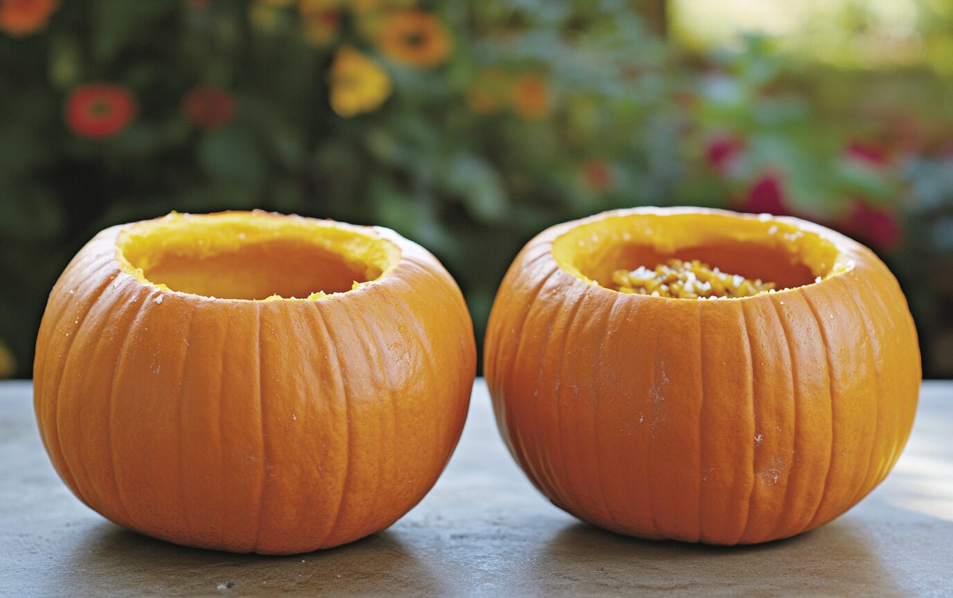Bacon and Cheese Pumpkin Boats - Light Orange Bean