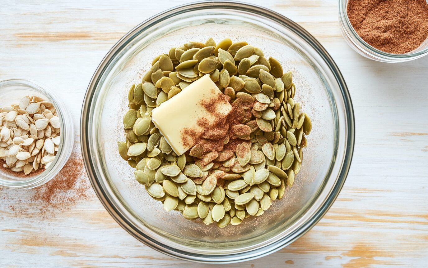 Sweet Cinnamon Roasted Pumpkin Seeds - Light Orange Bean
