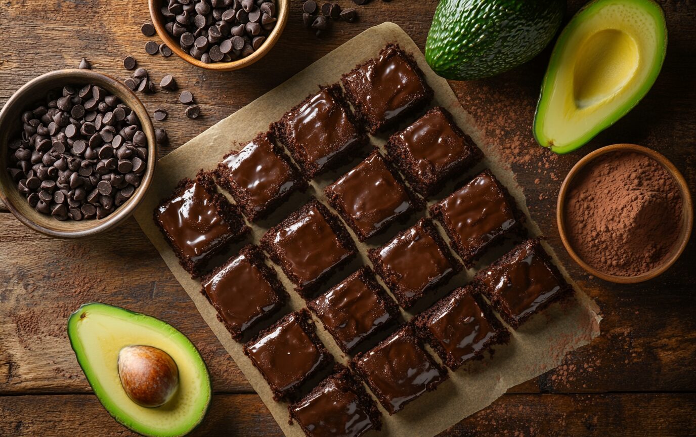 Healthy Cocoa Avocado Squares - Light Orange Bean