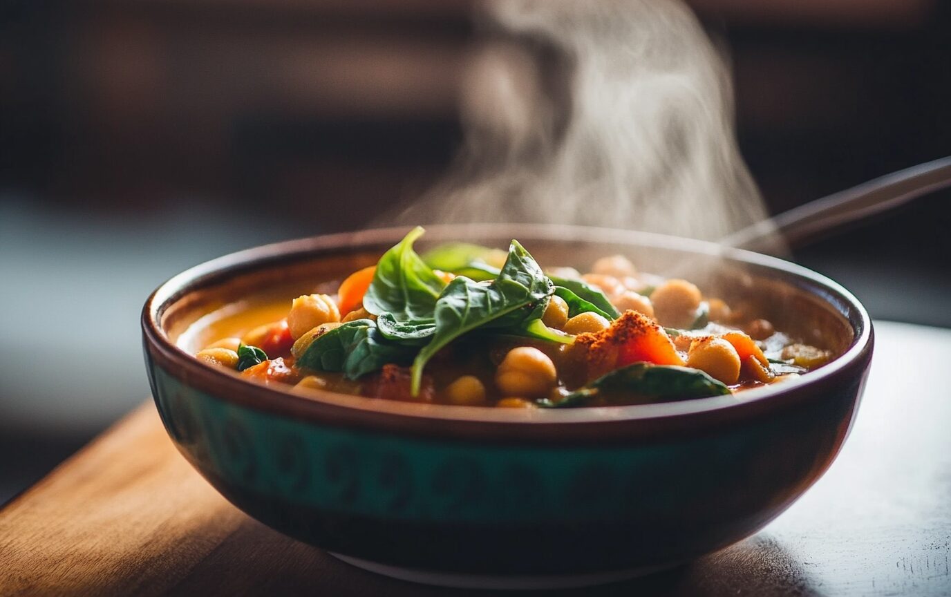 Simple Chickpea Stew - Light Orange Bean