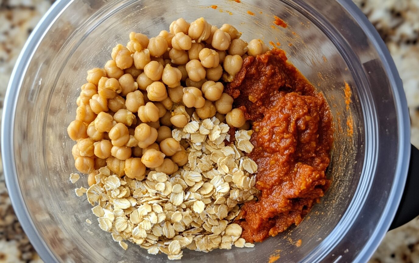 Easy Vegan Chickpea Patties - Light Orange Bean