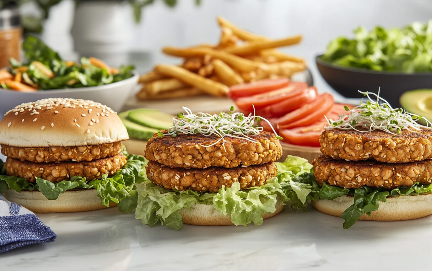 Easy Vegan Chickpea Patties - Light Orange Bean