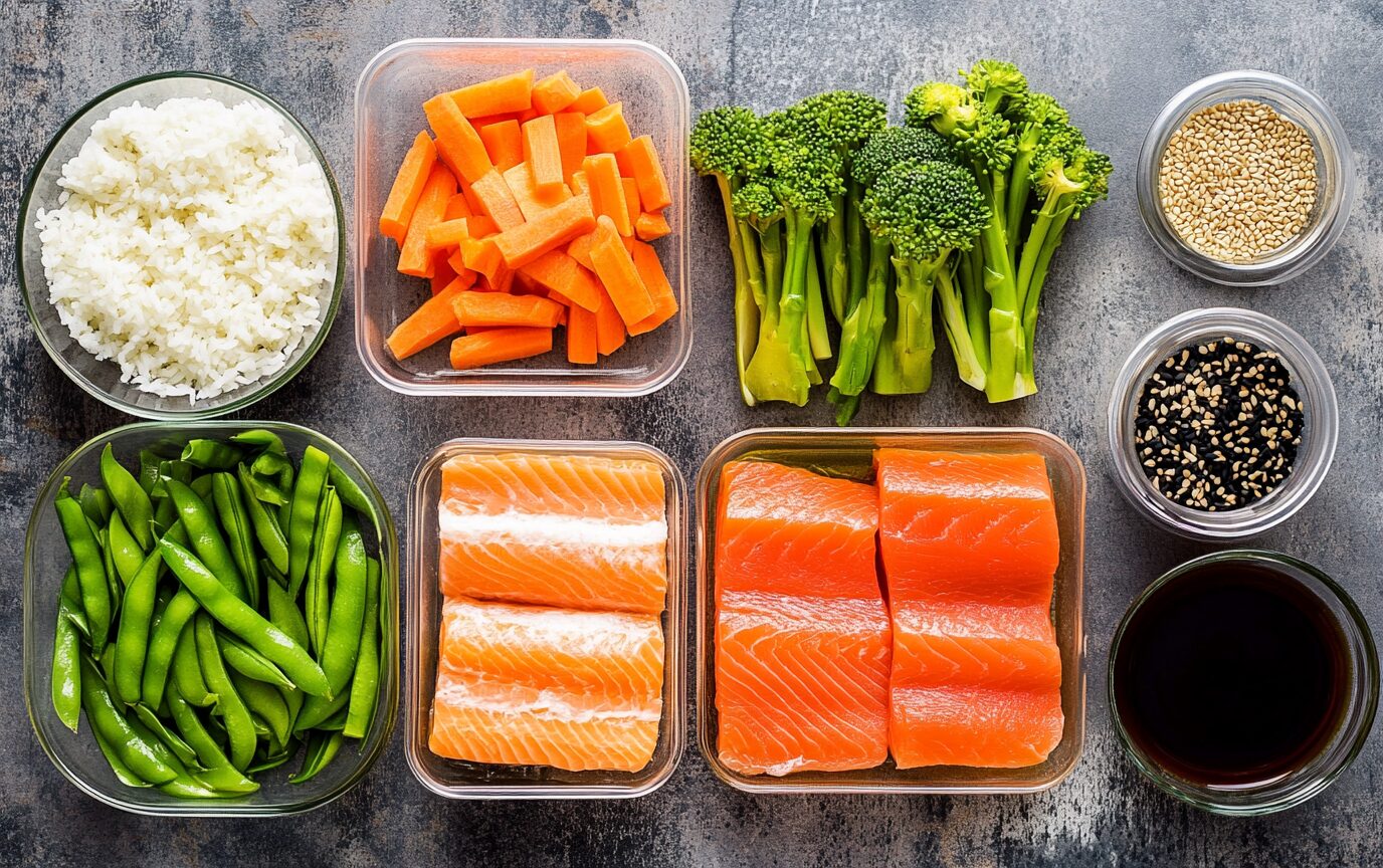 Grilled Protein and Veggie Rice Bowl - Light Orange Bean