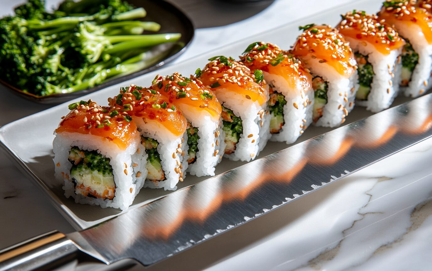 Rainbow Sushi Rolls - Light Orange Bean