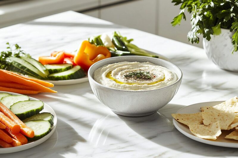 Creamy Cannellini Bean Dip - Light Orange Bean