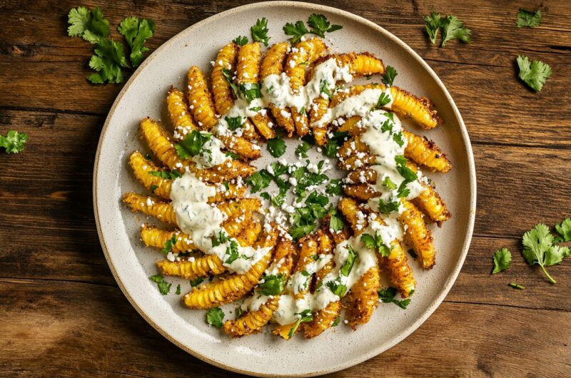 Crispy Air-Fried Corn Strips - Light Orange Bean