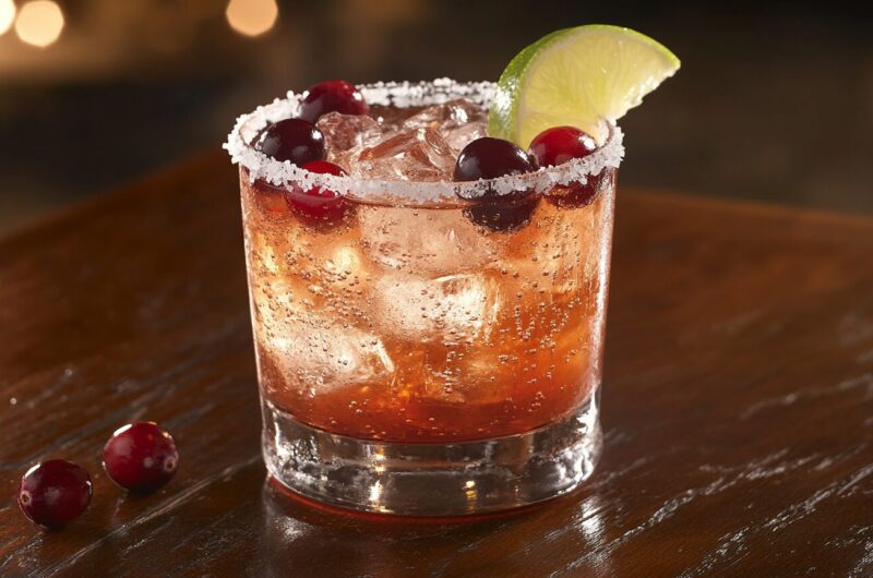 Cranberry Lime Cocktail - Light Orange Bean