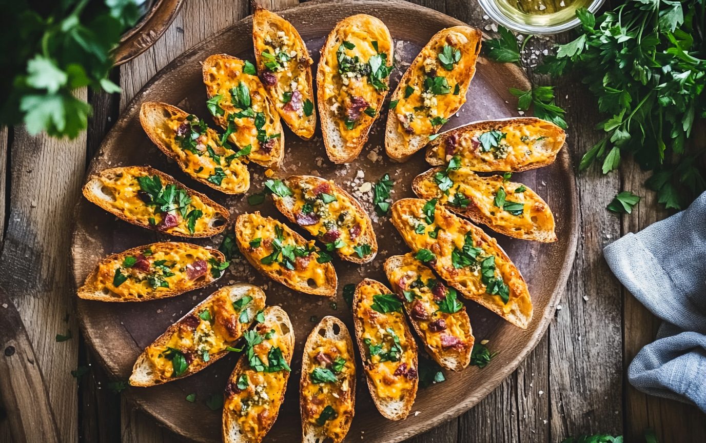 Vegan Cheesy Garlic Bread Light Orange Bean