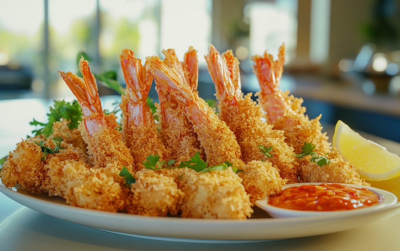 Crispy Vegan Prawns - Light Orange Bean