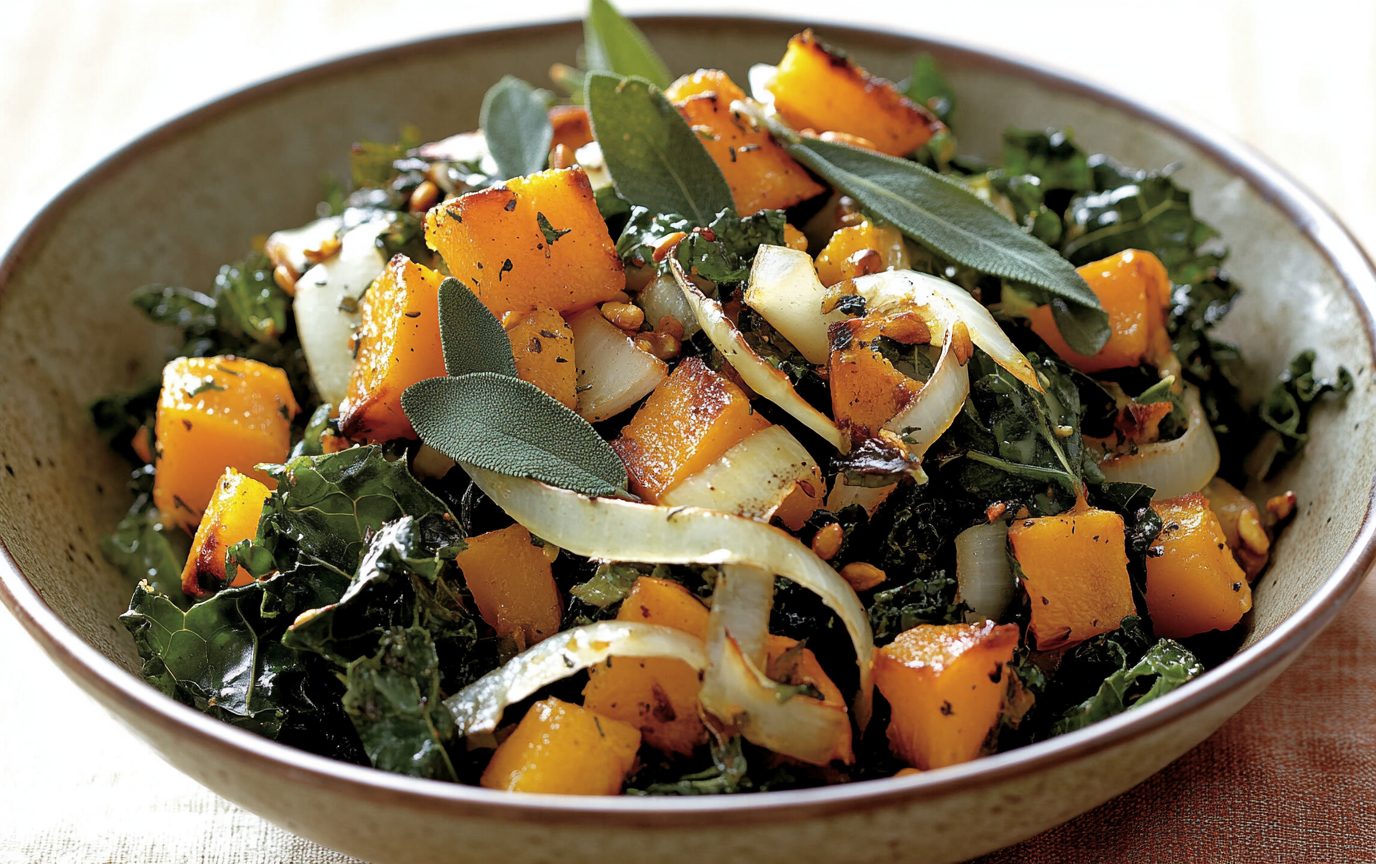 Baked Squash and Apple Medley - Light Orange Bean