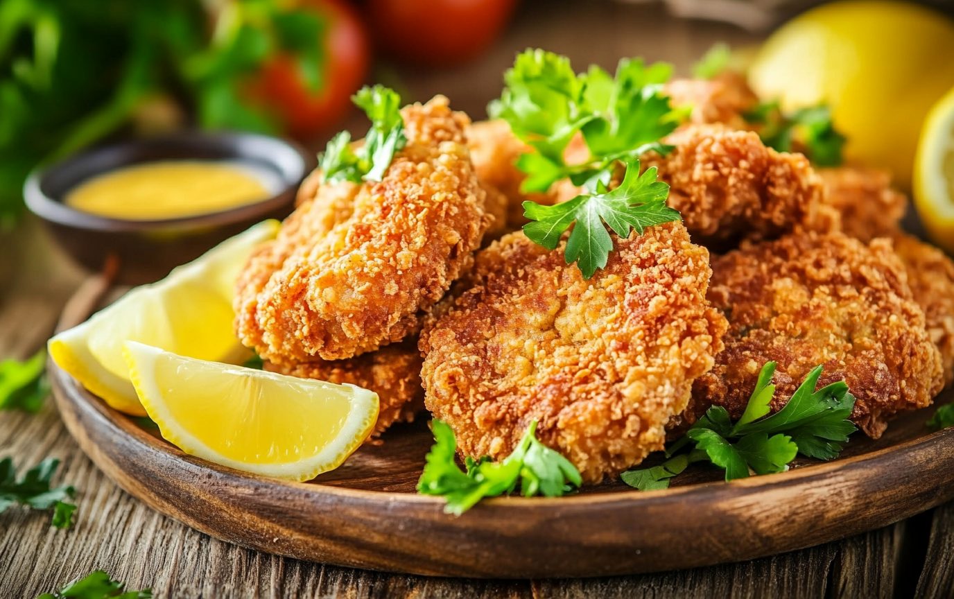 Plant-Based Crab Patties - Light Orange Bean