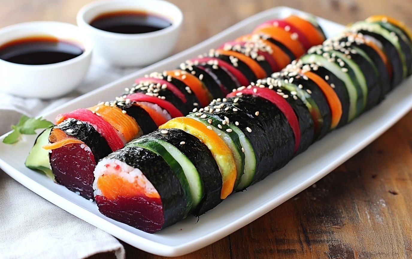 Easy Simple Vegan Sushi - Light Orange Bean