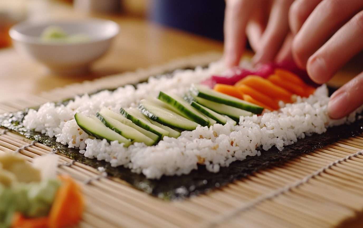Easy Simple Vegan Sushi - Light Orange Bean