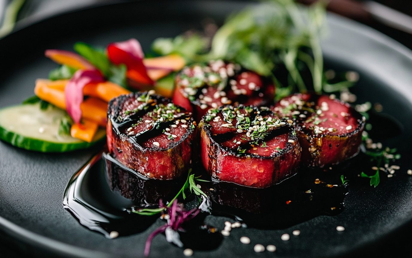Vegan Watermelon Tuna Steaks - Light Orange Bean