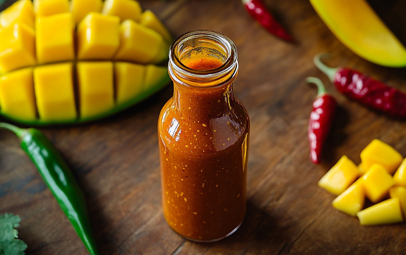 Mango Scotch Hot Sauce - Light Orange Bean