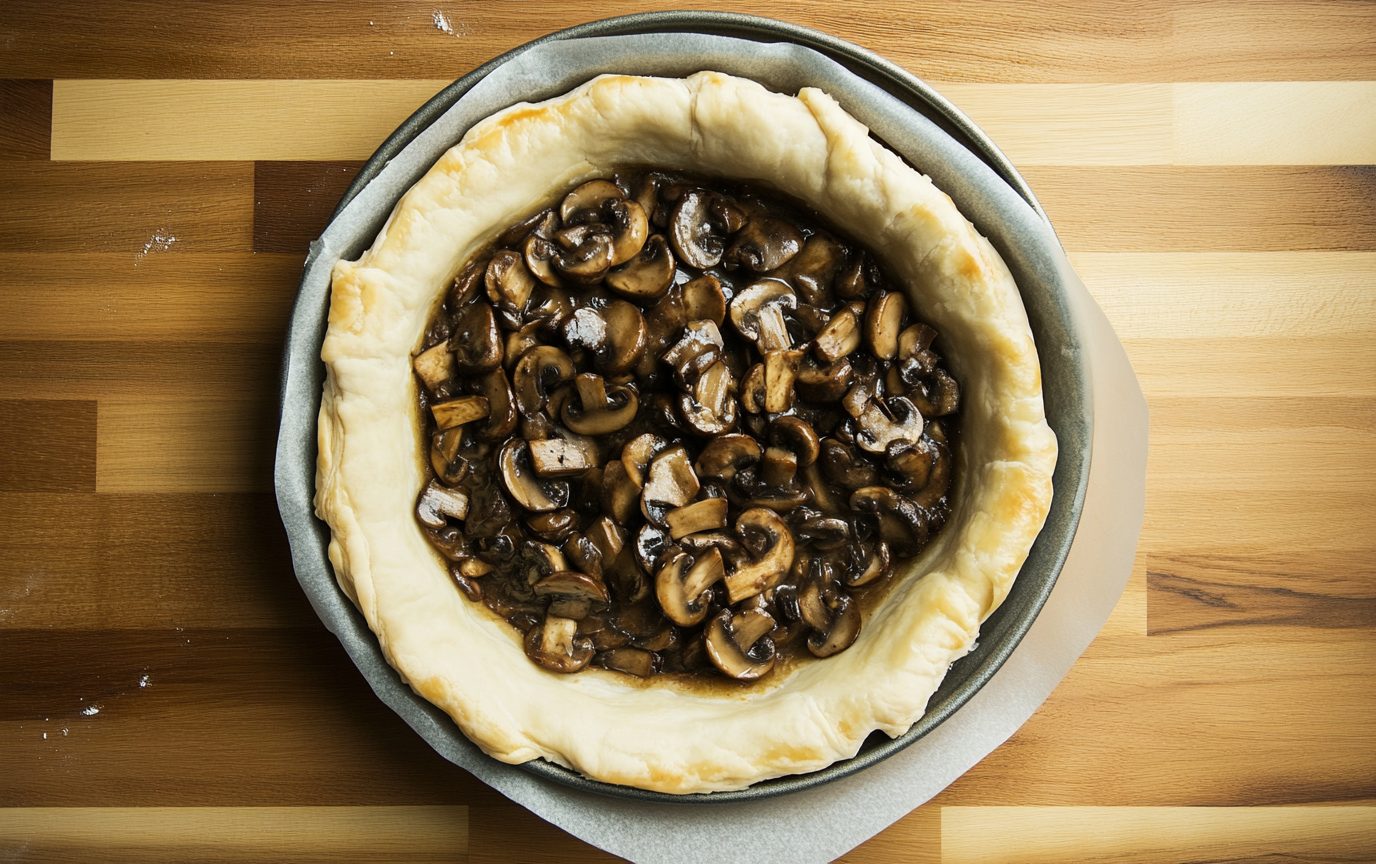 Hearty Vegan Mushroom Pie - Light Orange Bean