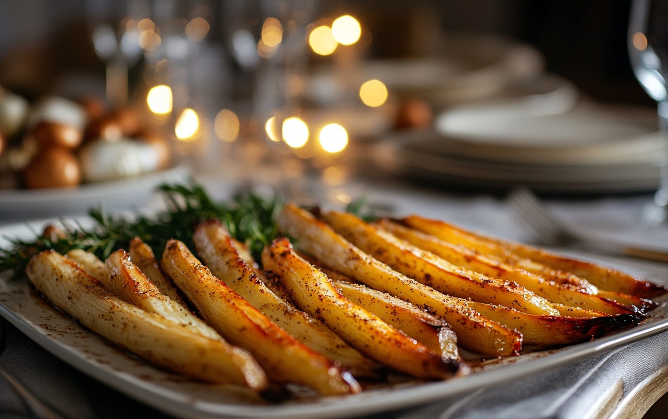 Spiced Roasted Parsnips - Light Orange Bean
