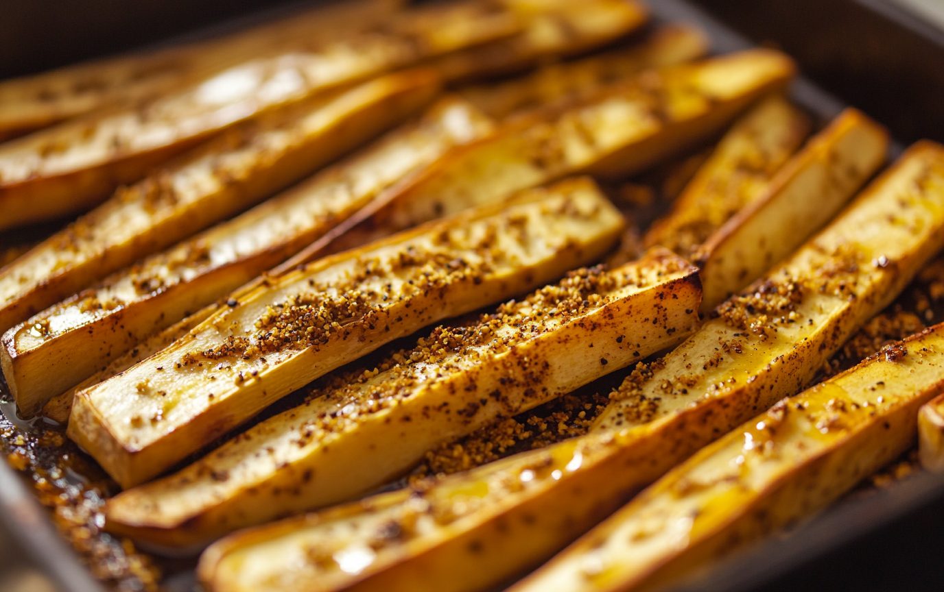 Spiced Roasted Parsnips - Light Orange Bean