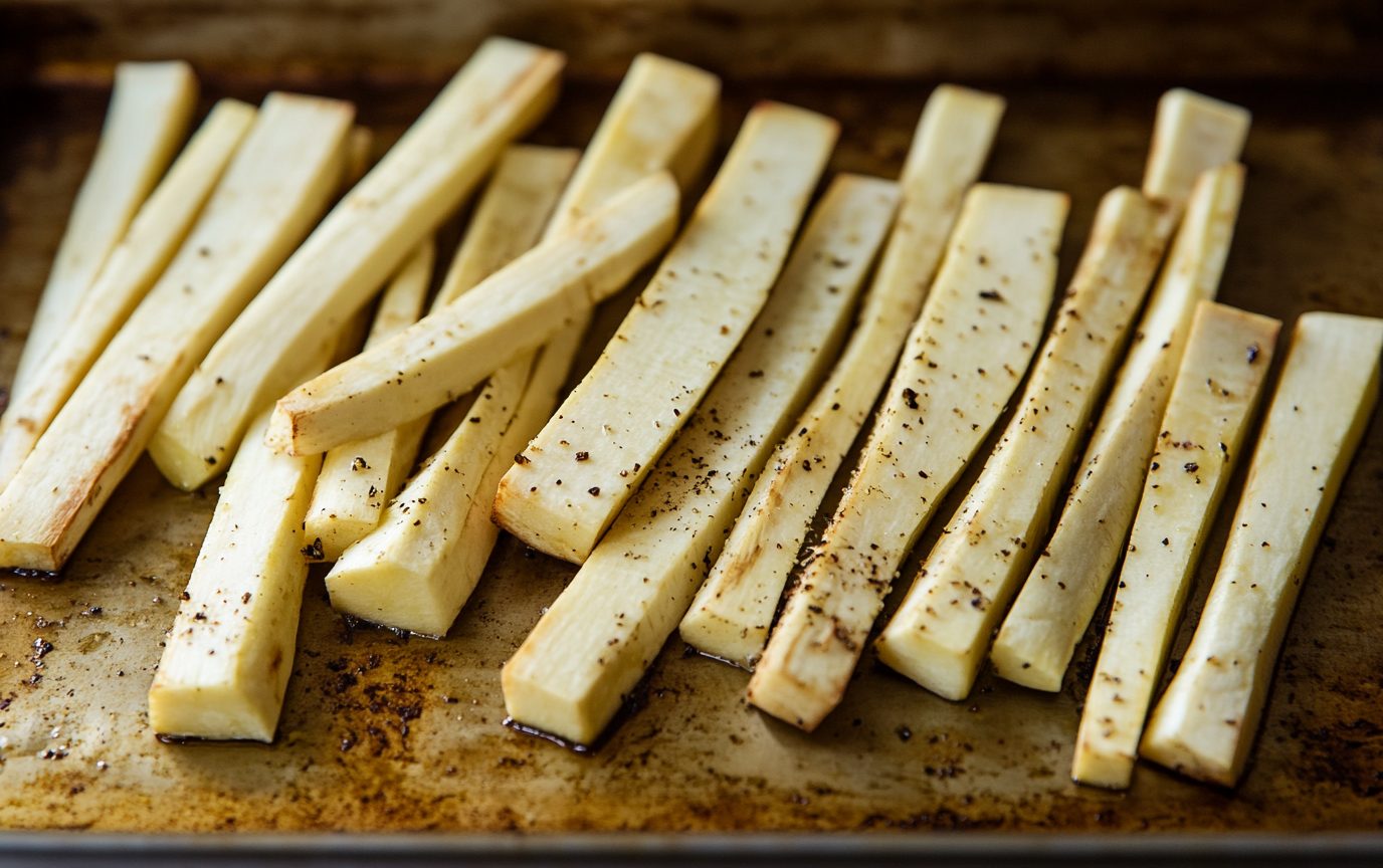 Spiced Roasted Parsnips - Light Orange Bean