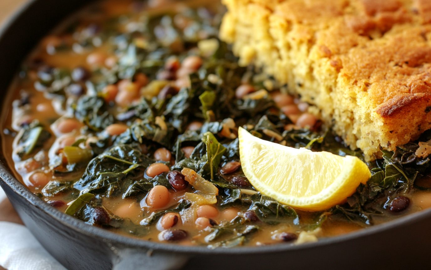 Hearty Southern Black-Eyed Pea Stew - Light Orange Bean