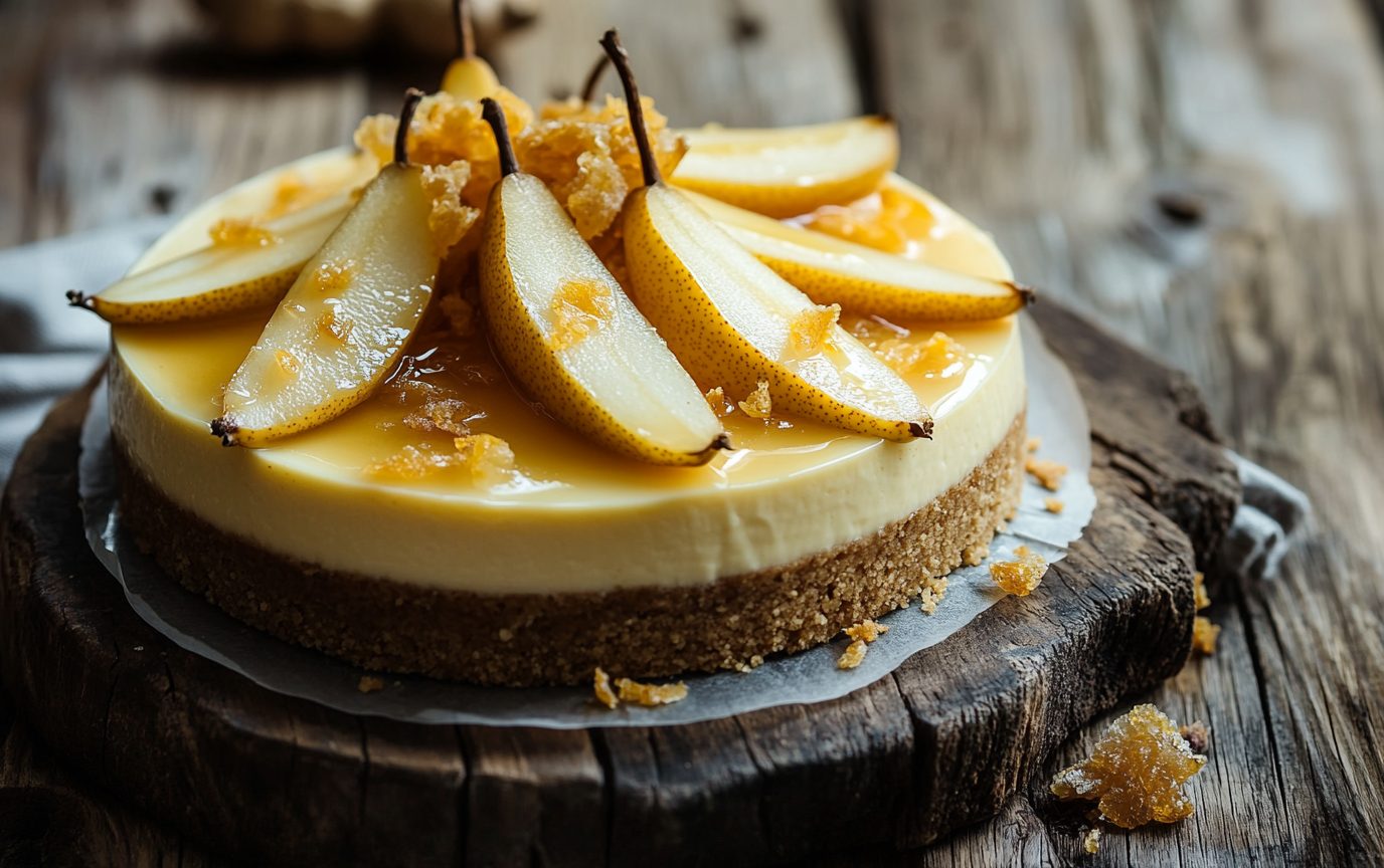 Vegan Ginger-Orange Cheesecake - Light Orange Bean