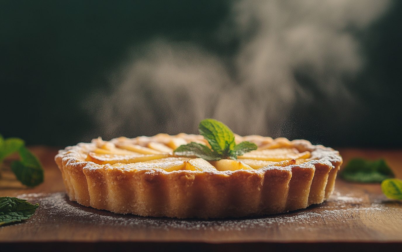 Plant-Based Apple Tart - Light Orange Bean