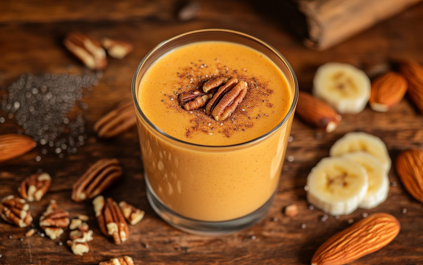 Pumpkin Pie Breakfast Smoothie - Light Orange Bean