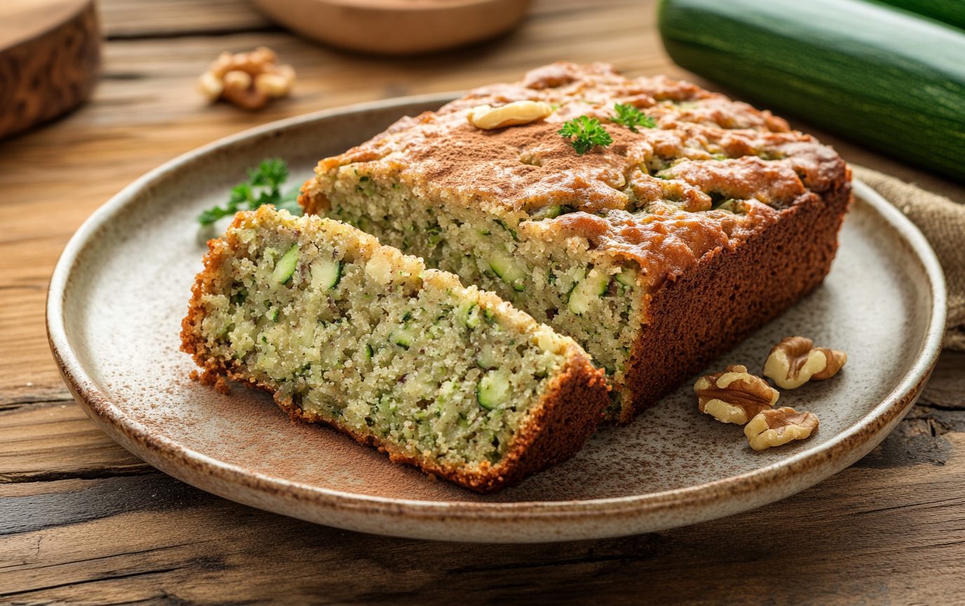 Simple Vegan Zucchini Loaf - Light Orange Bean