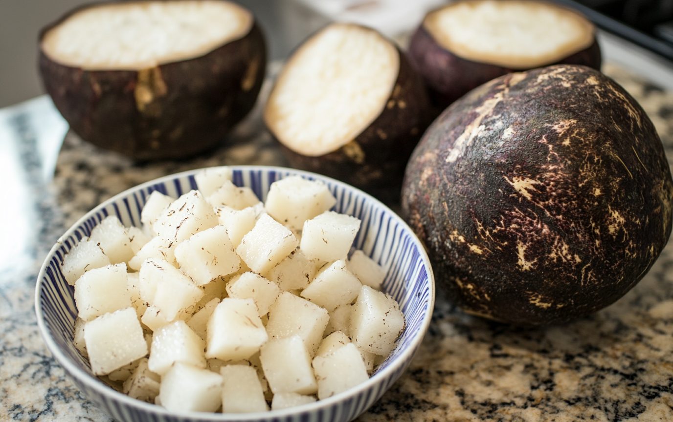 Creamy Taro Tapioca Pudding - Light Orange Bean