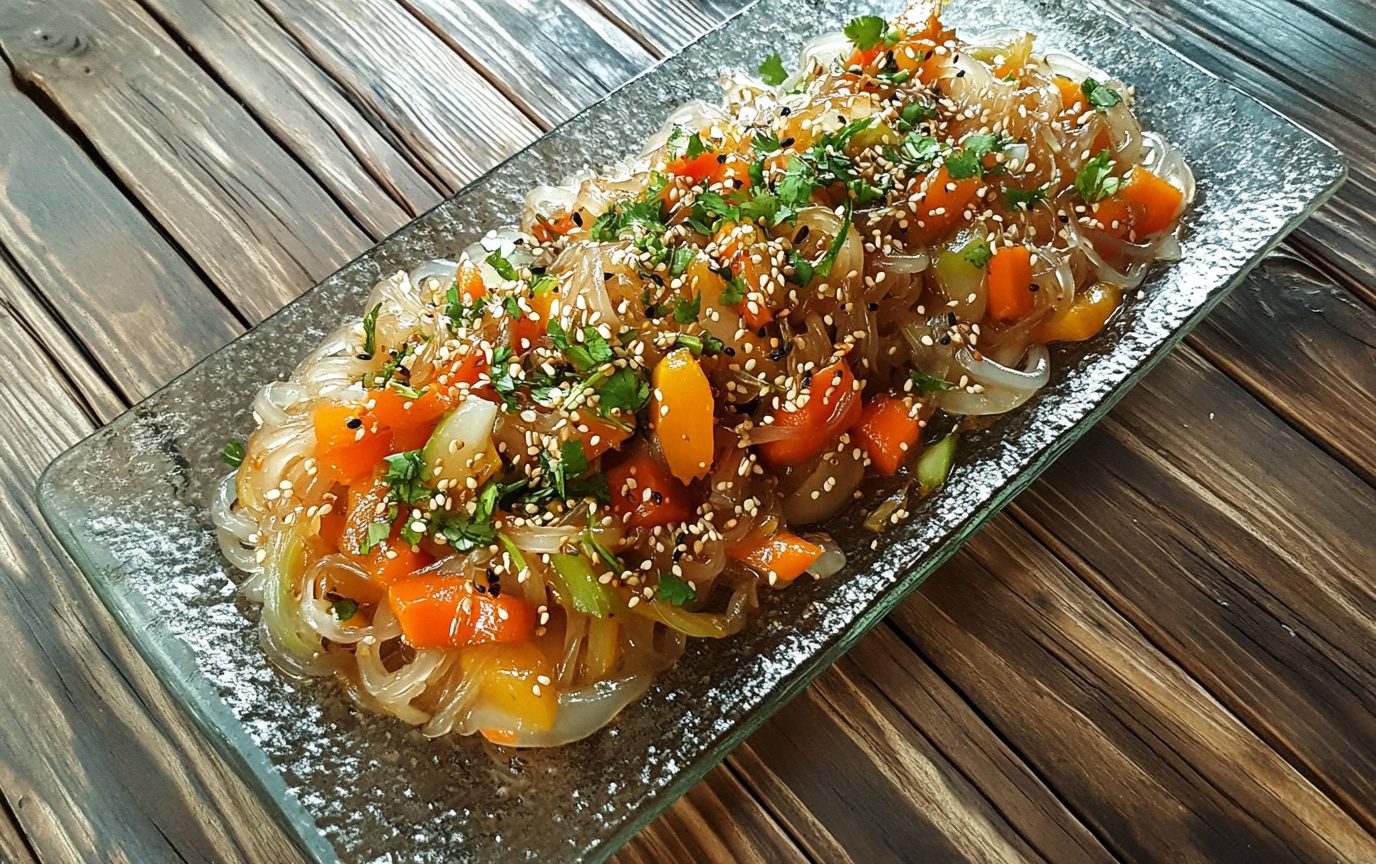 Veggie Rice Noodle Delight - Light Orange Bean
