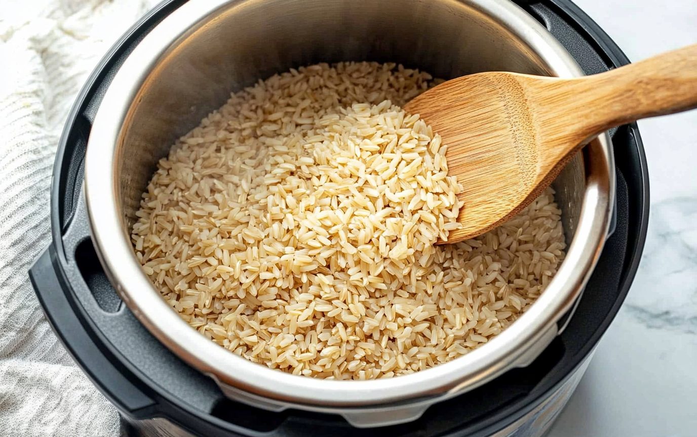 Easy Rice Cooker Brown Rice - Light Orange Bean