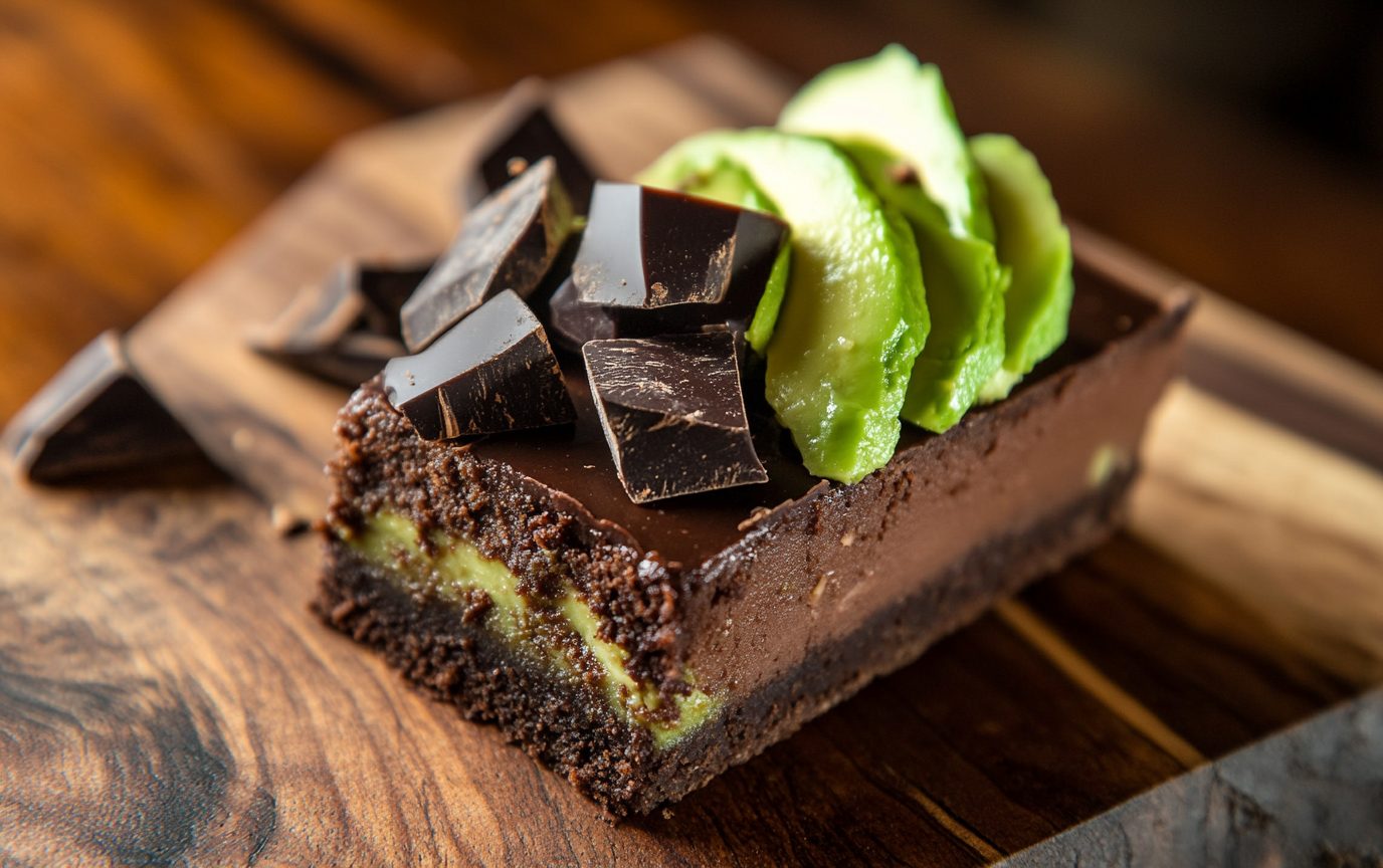 Creamy Chocolate Avocado Bars - Light Orange Bean