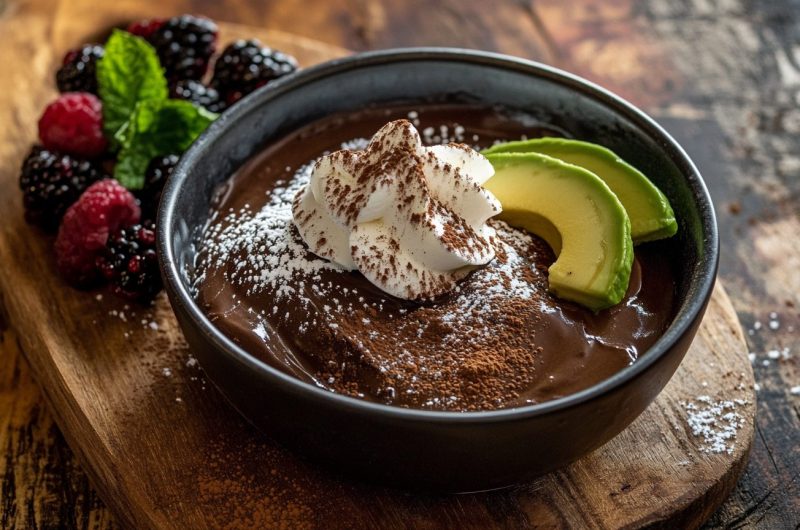 Velvety Avocado Cocoa Mousse - Light Orange Bean