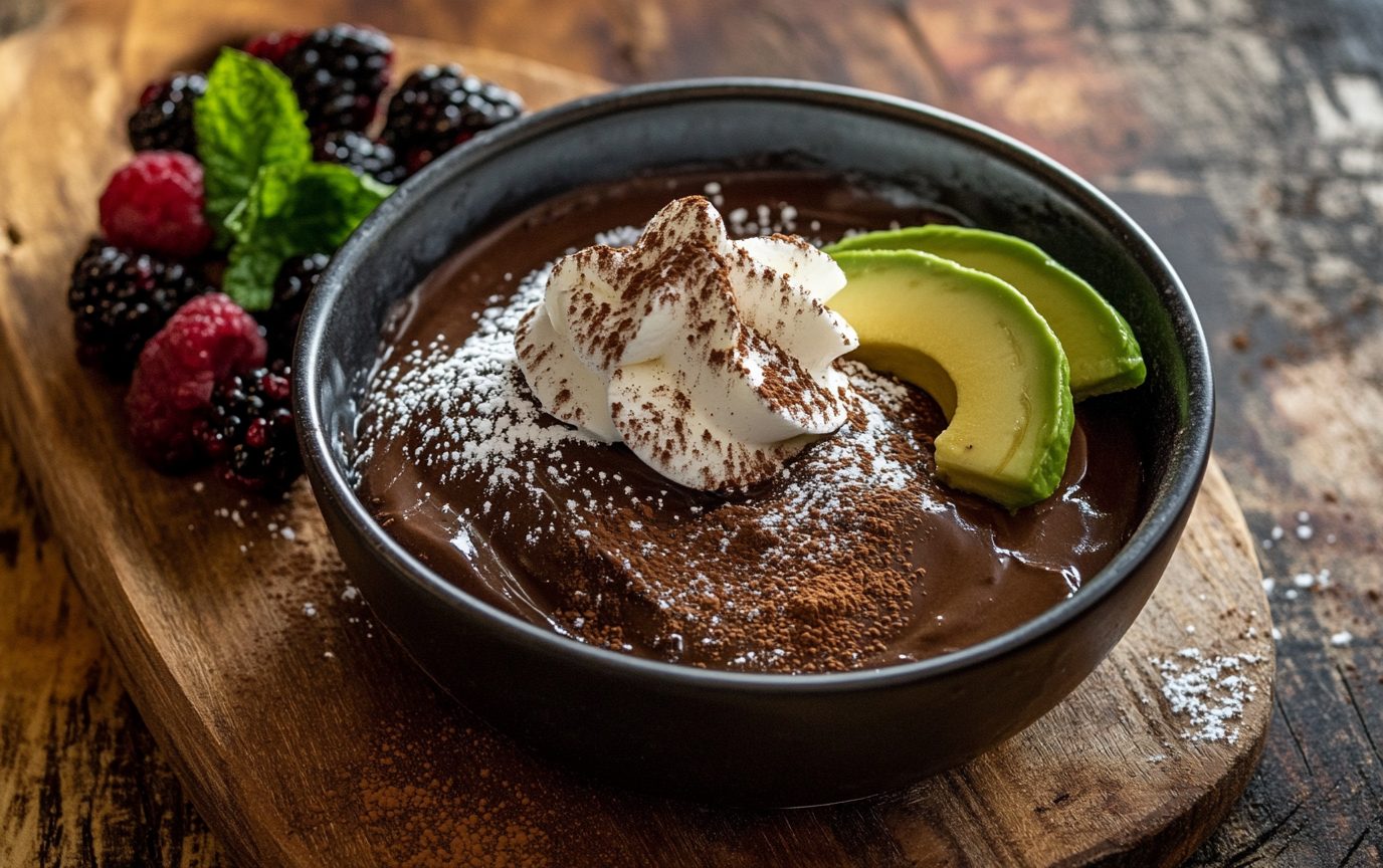 Velvety Avocado Cocoa Mousse - Light Orange Bean