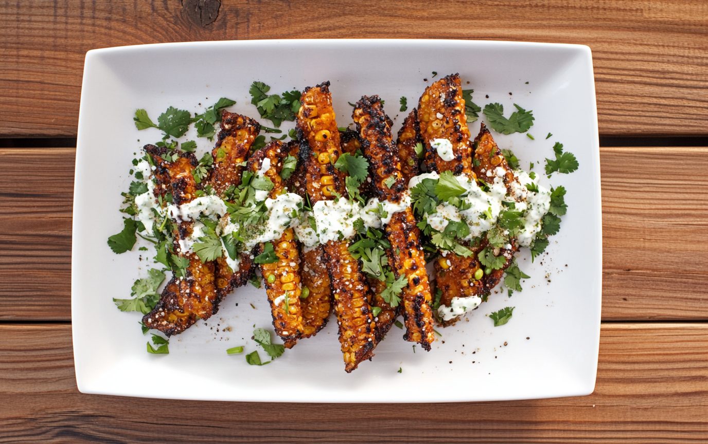 Grilled Corn Ribs - Light Orange Bean