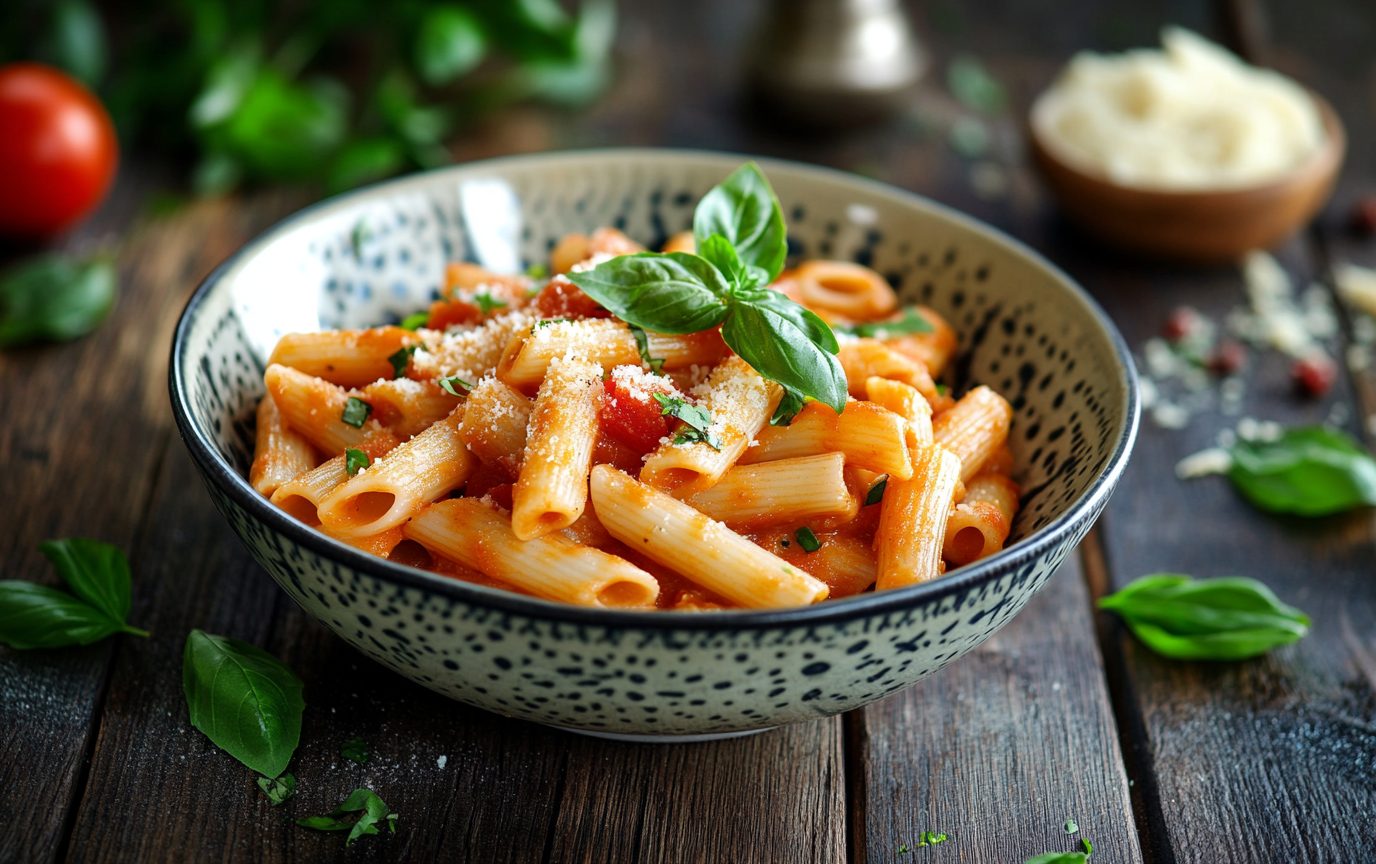 Creamy Spicy Vegan Pasta - Light Orange Bean