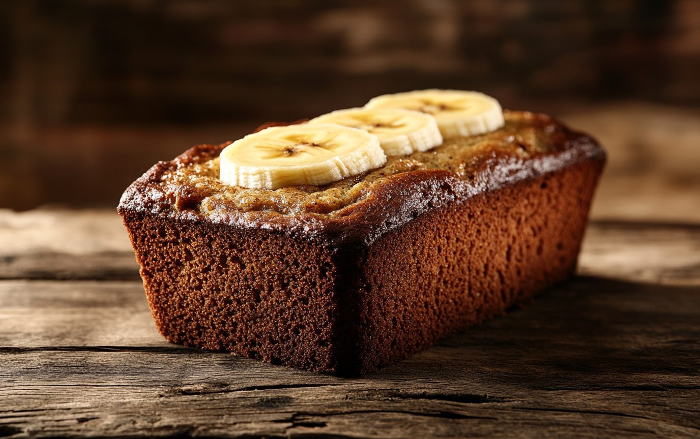 Moist Banana Bread - Light Orange Bean