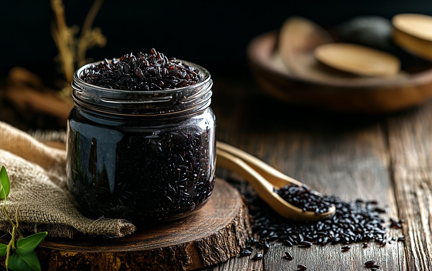 Fermented Black Rice Delight - Light Orange Bean