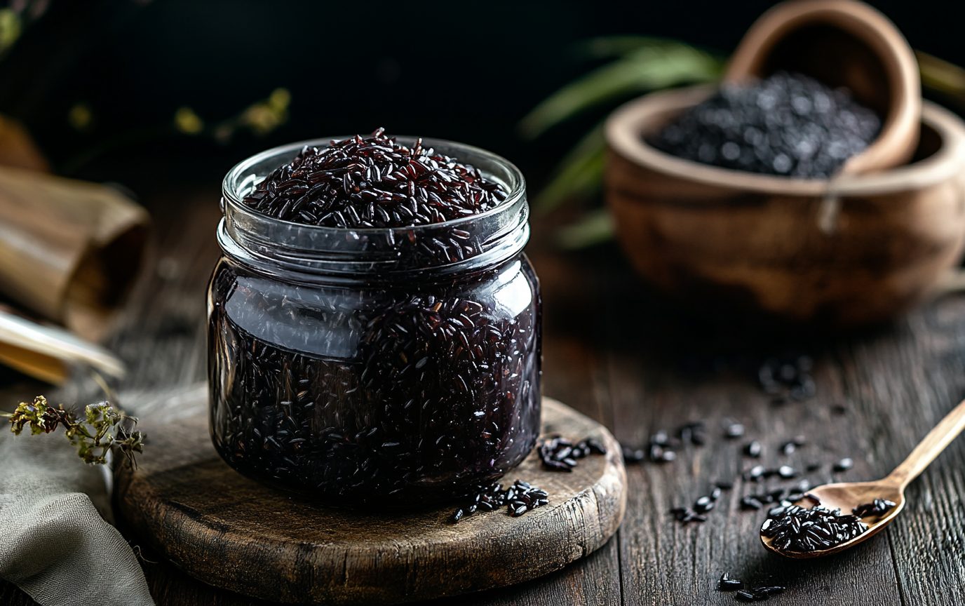 Fermented Black Rice Delight - Light Orange Bean