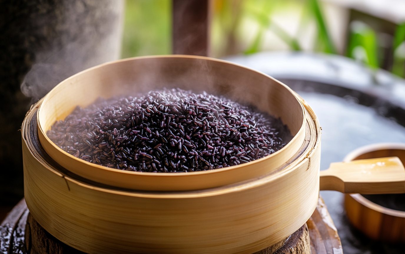 Fermented Black Rice Delight - Light Orange Bean