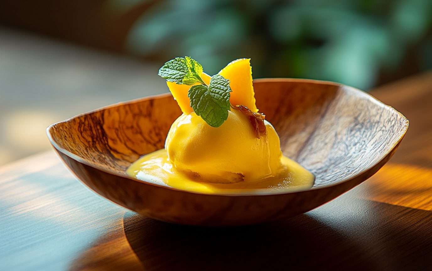 Dairy Free Mango Cream Frozen Treat - Light Orange Bean