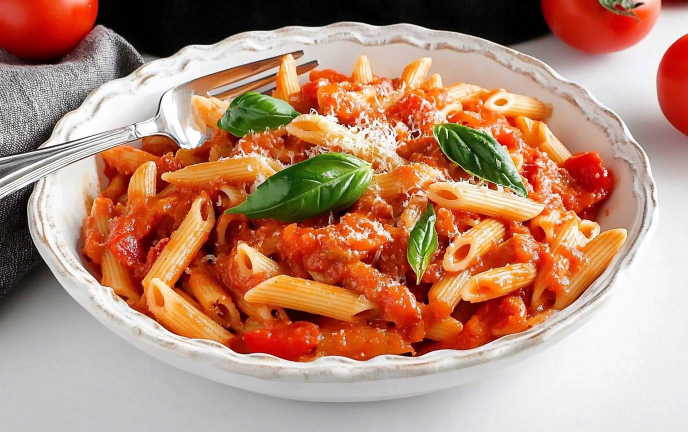 Easy Vegan Rustic Penne - Light Orange Bean