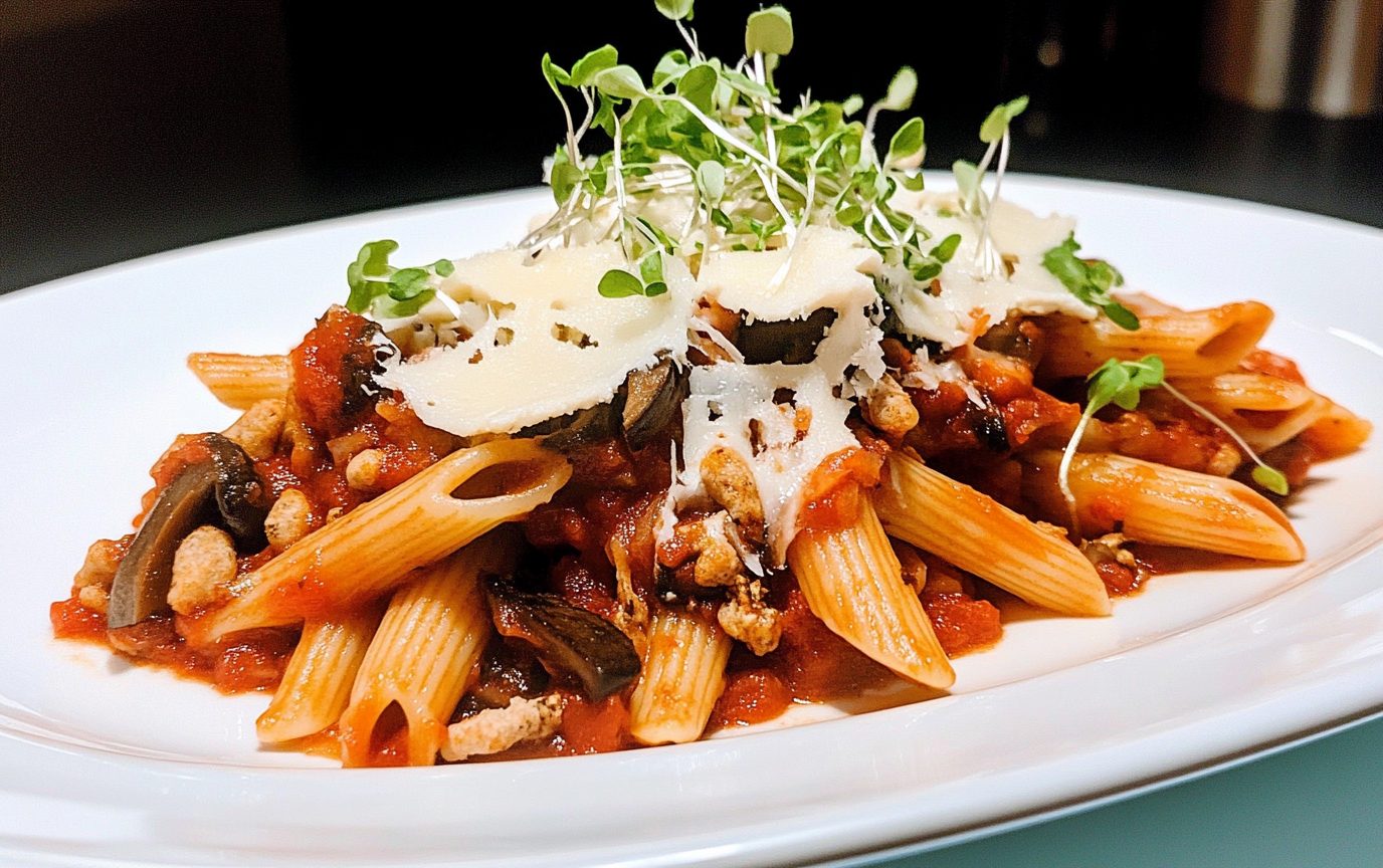 Easy Vegan Rustic Penne - Light Orange Bean