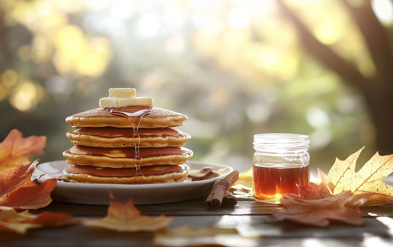 Autumn Morning Pancakes - Light Orange Bean