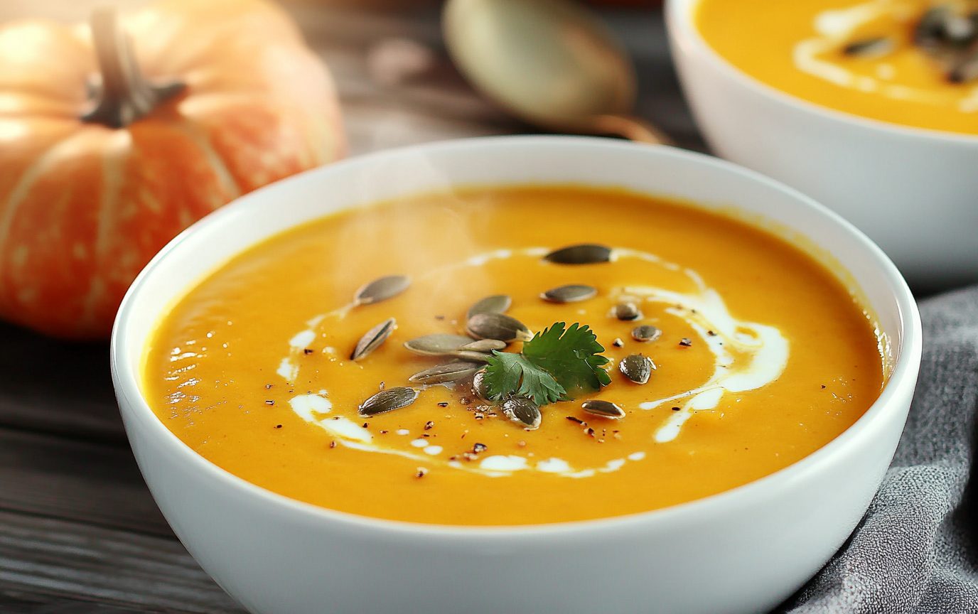 Creamy Pumpkin Soup - Light Orange Bean