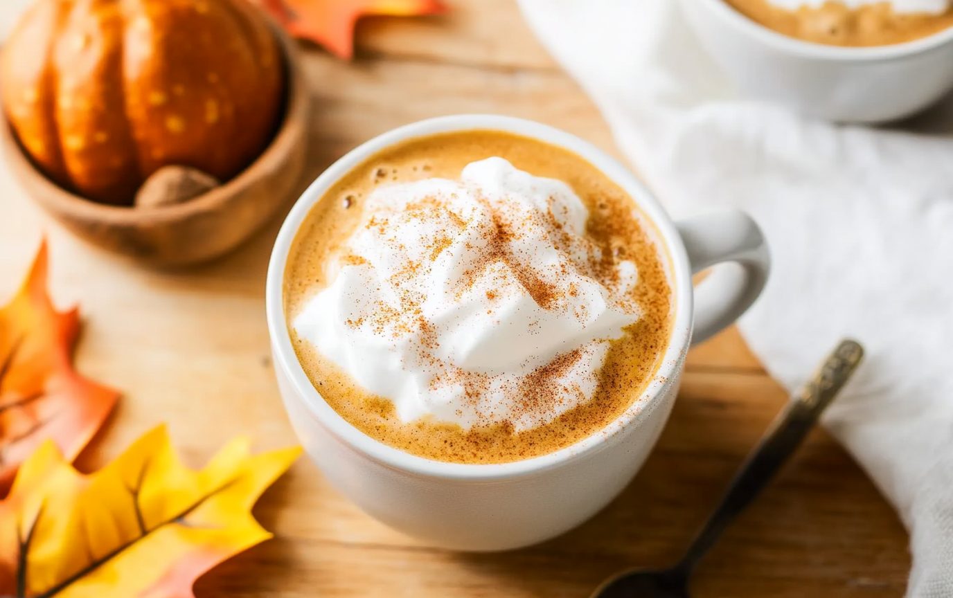 Creamy Pumpkin Spice Latte - Light Orange Bean