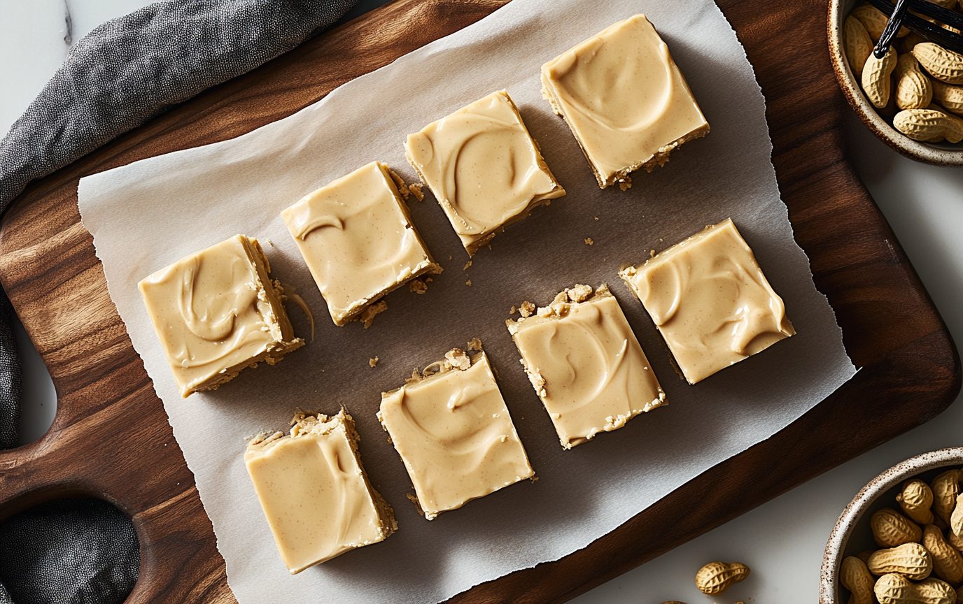 Simple Peanut Butter Fudge - Light Orange Bean